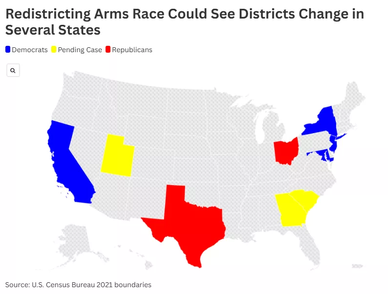 Redistricting 2021 Tracker New Congressional Maps By State