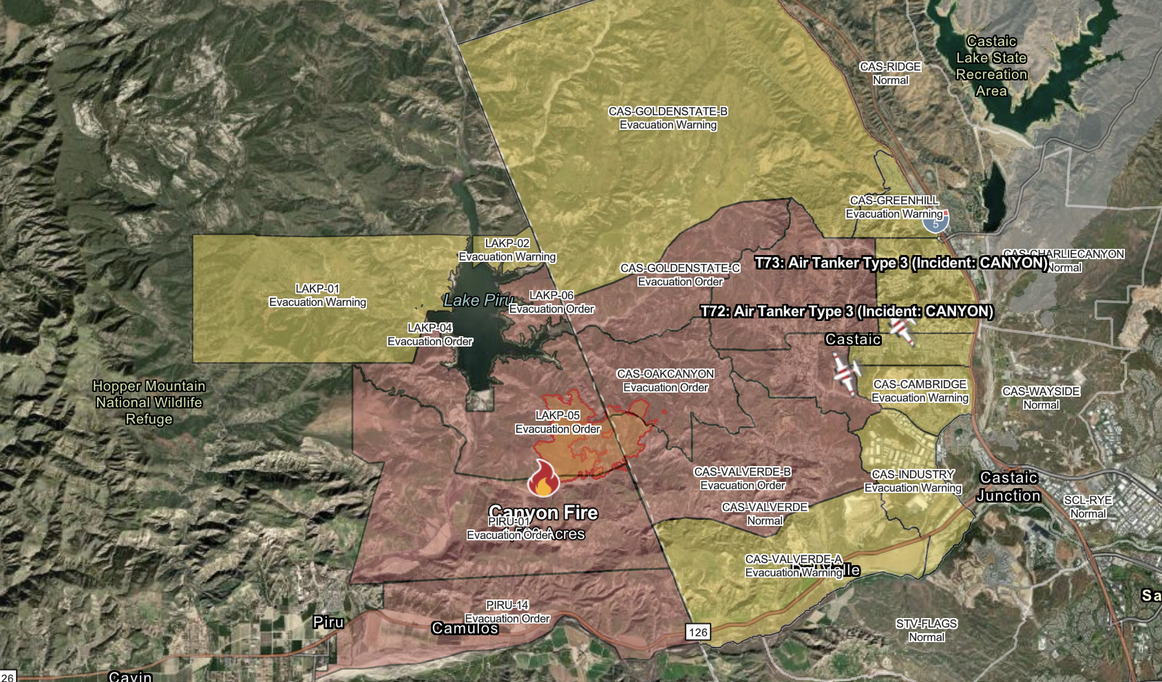 Map Shows Where Canyon Fire Is Burning in Southern California - Newsweek