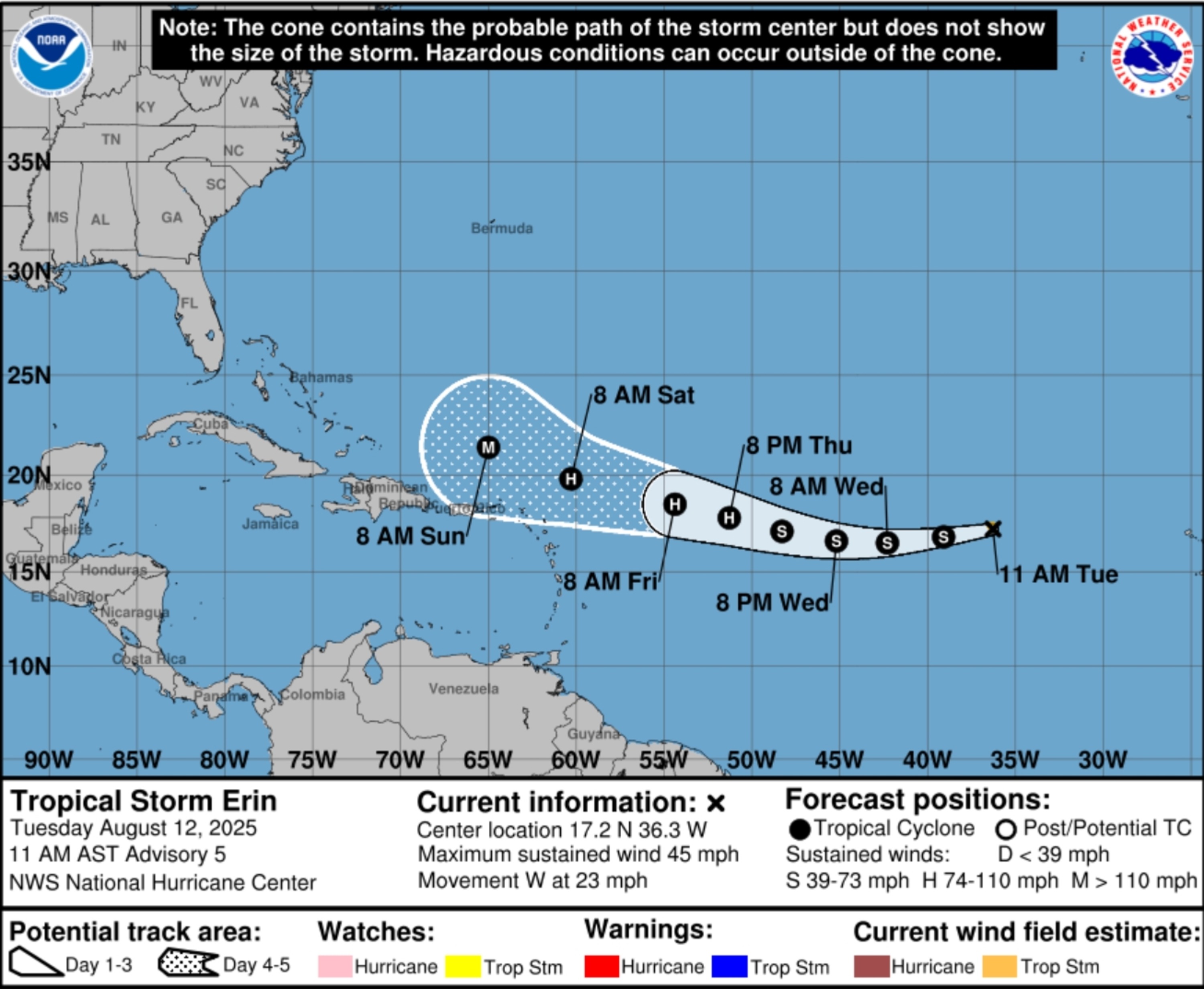 Tropical Storm Erin Update as Chances of US Landfall Increase - Newsweek