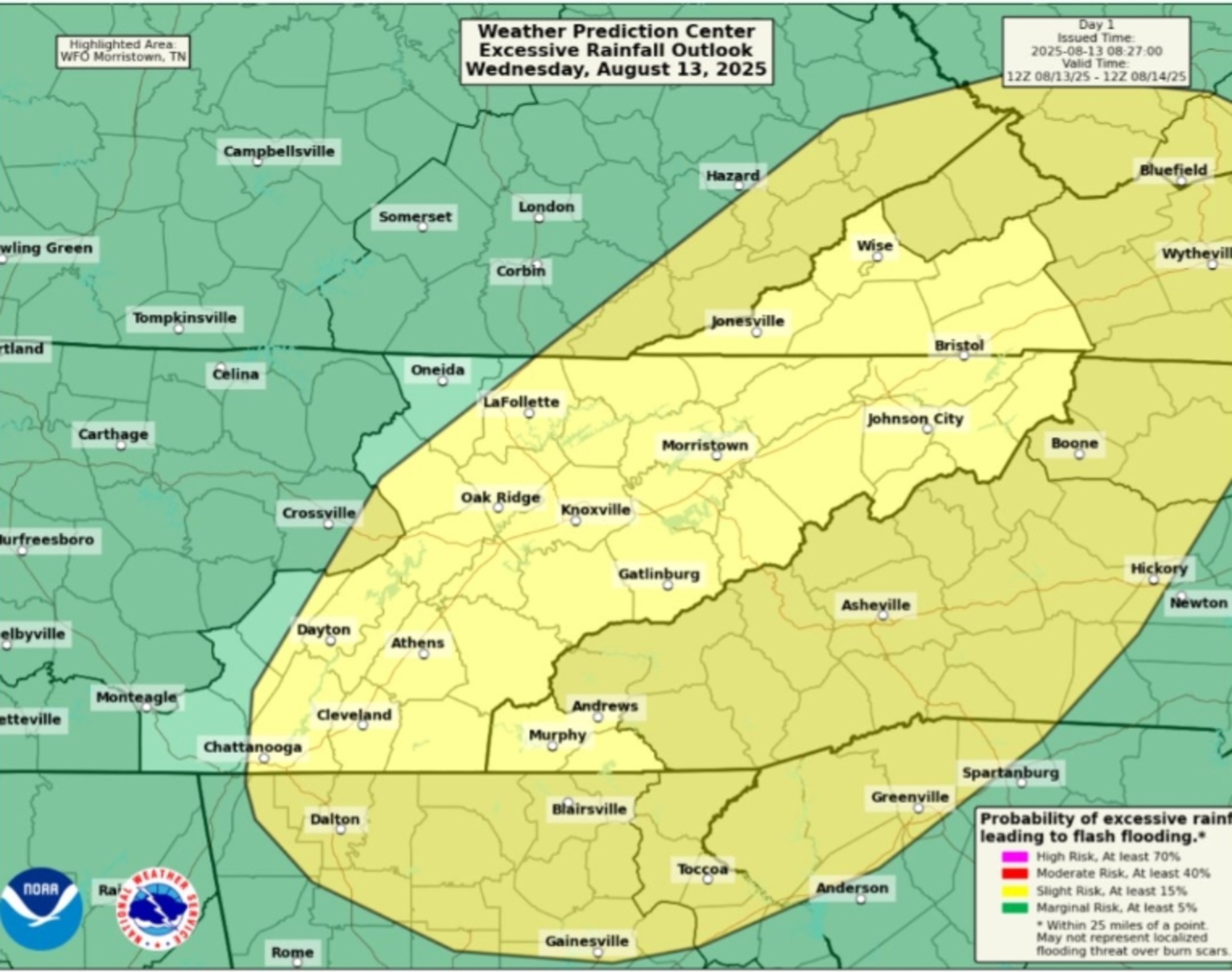 Tennessee Flash Flood Map Shows Which Cities Could Get Hit Hardest ...