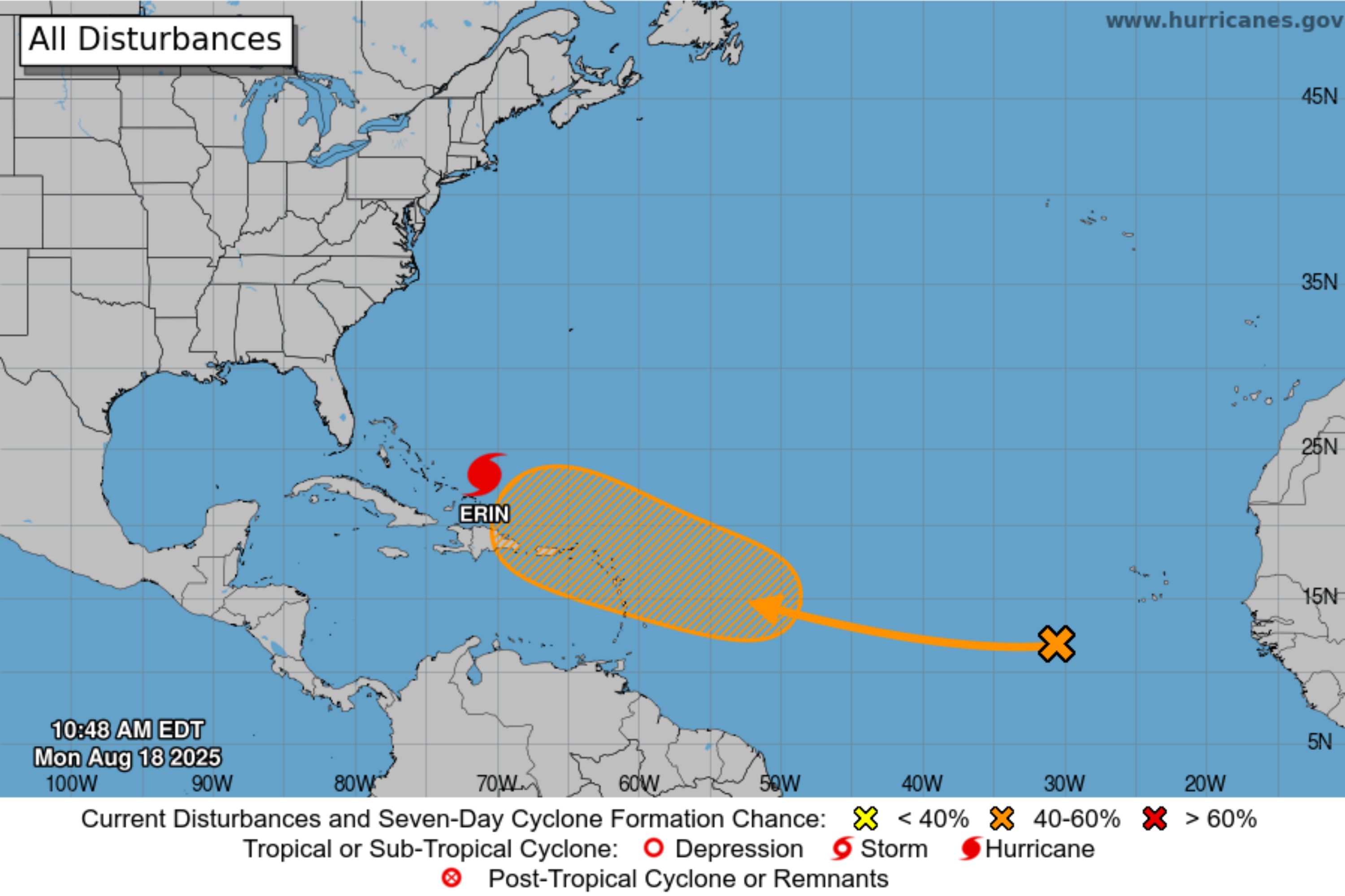 Hurricane Erin Tracker: Five States At Risk Of Flooding As Category 4 ...