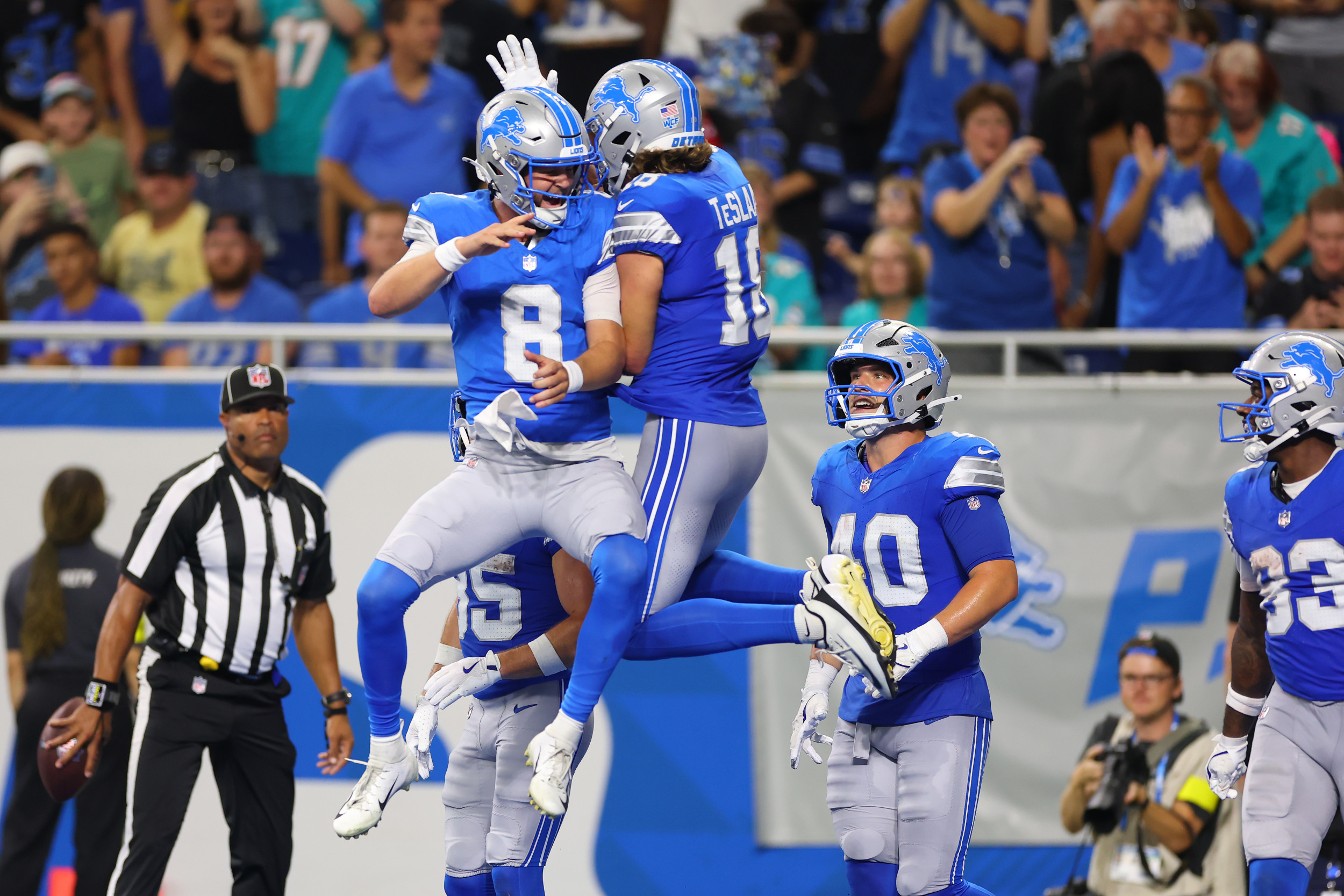 Lions Star Rookie's Epic TD Celebration Goes Immediately Viral - Newsweek