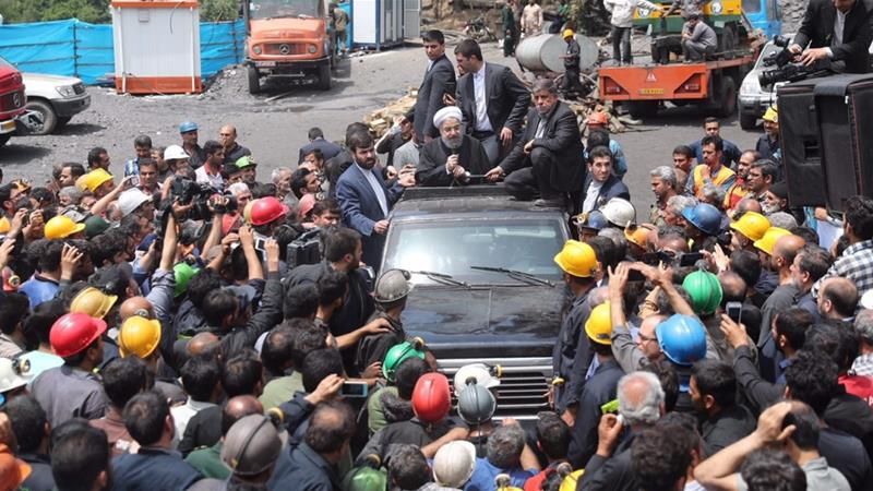 Hassan Rouhani's Car Pelted with Eggs at Mine Explosion Site - Newsweek